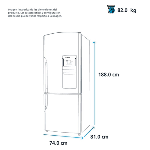 REFRIGERADOR 19 CON DISPENSADOR A/I LUZ LED MABE|Sears Guatemala