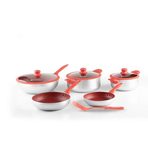 BATERIA COCINA ROMA ROJA 9 Pzs PICCA|Sears Guatemala