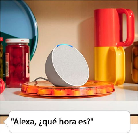 BOCINA BLANCA AMAZON ECHO POP SMART CON ALEXA|Sears Guatemala