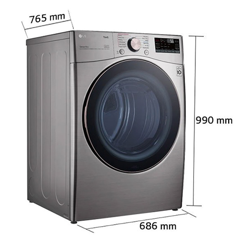 SECADORA ELECTRICA DE CARGA FRONTAL 22KG PLATEADO LG|Sears Guatemala